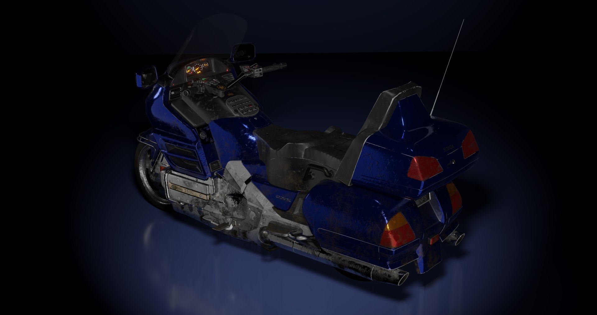 Honda Gold Wing Blue 3D Model - TurboSquid 1836440
