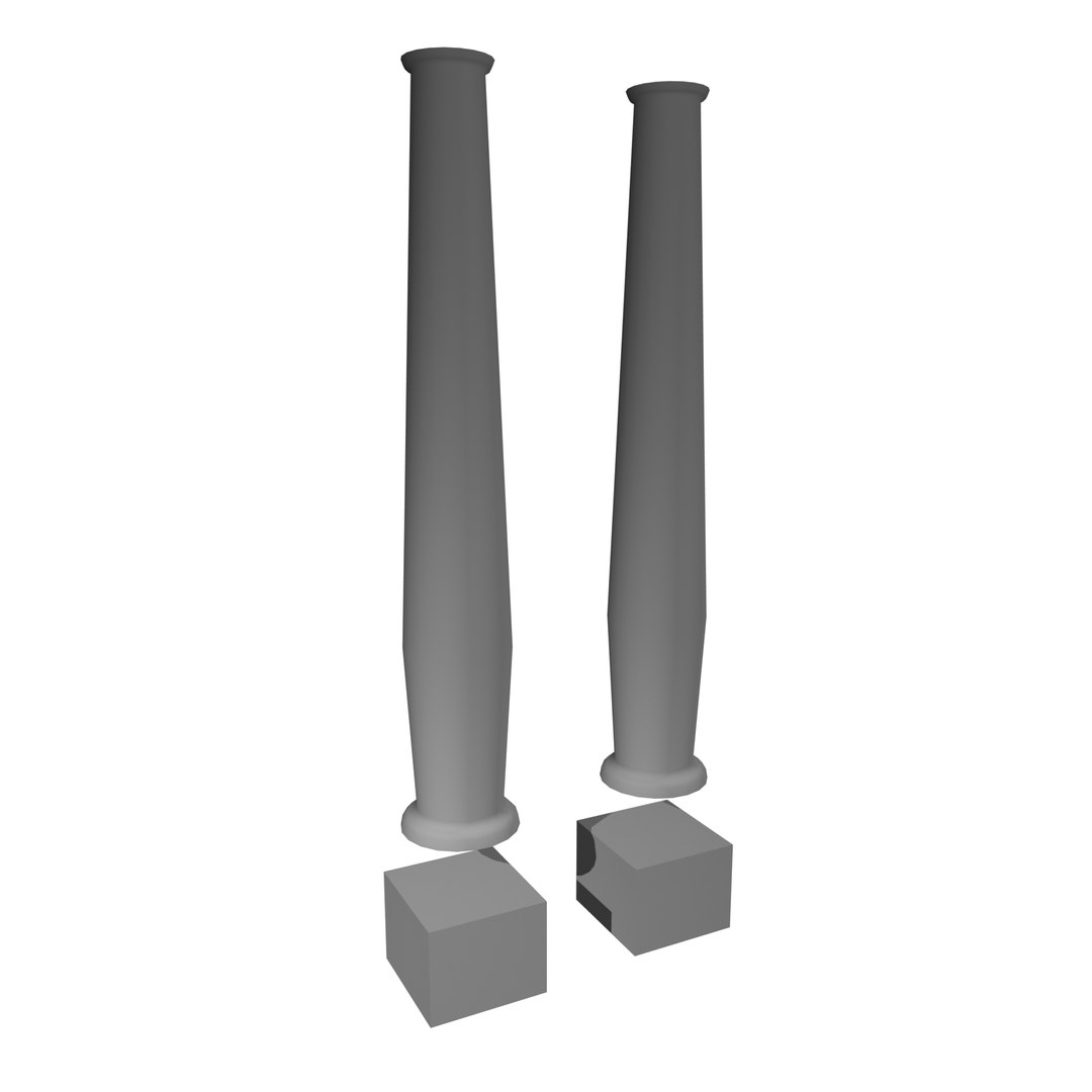 3d Marble Pillars Model