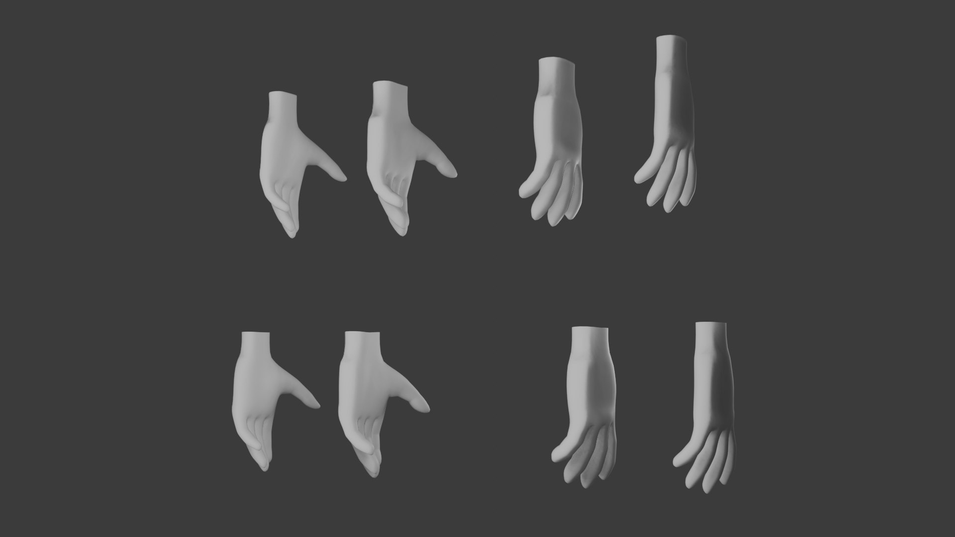 Stylized Base Hands 3D Model - TurboSquid 2224394