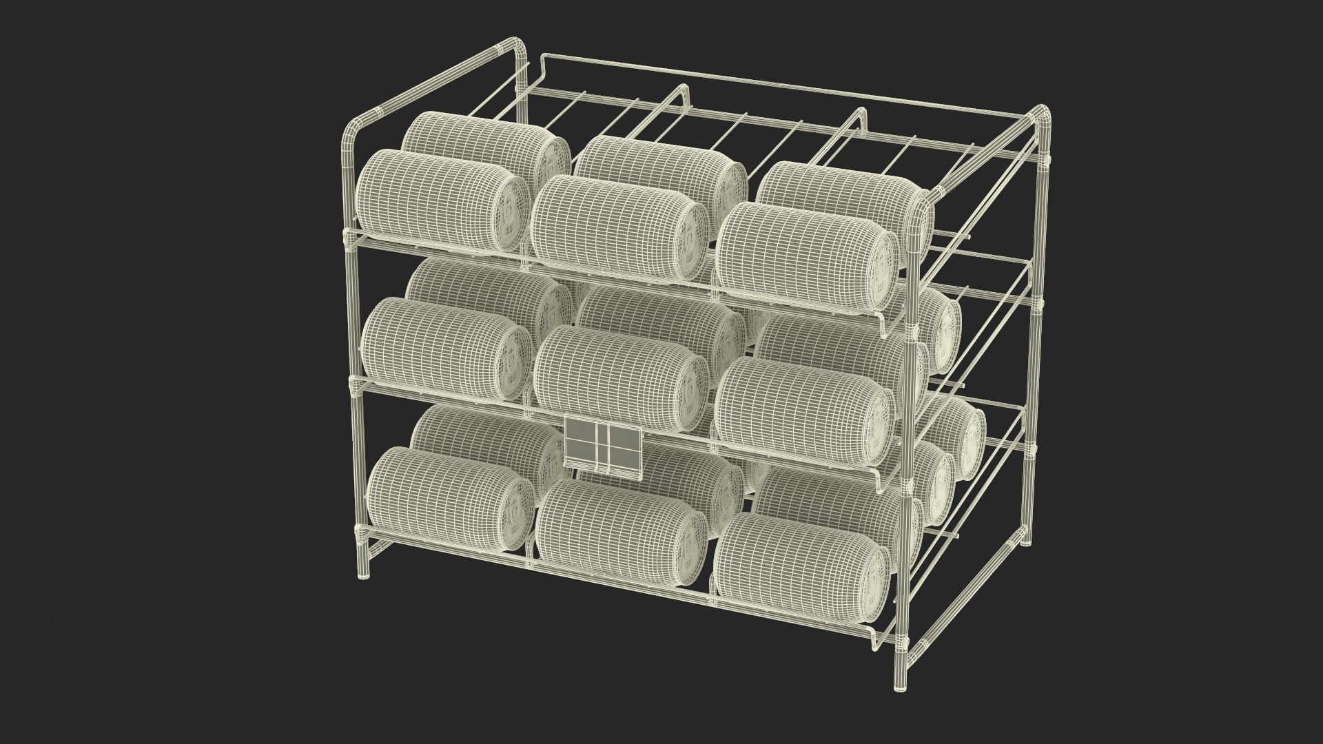 3D Can Rack Dispenser Chrome With Beer Cans And Price Tag Model ...