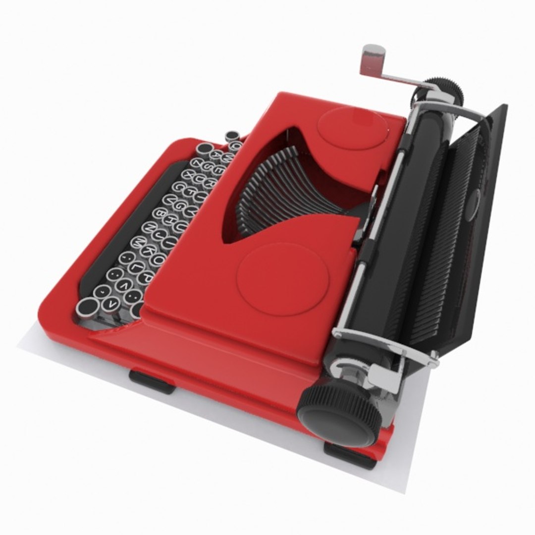 3d Model Typewriter Toon