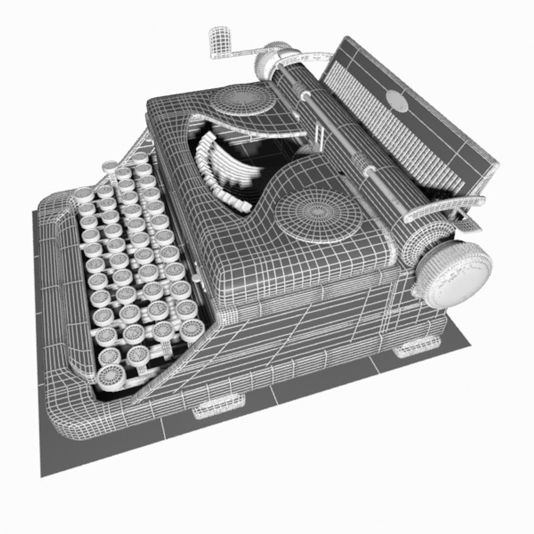 3d Model Typewriter Toon