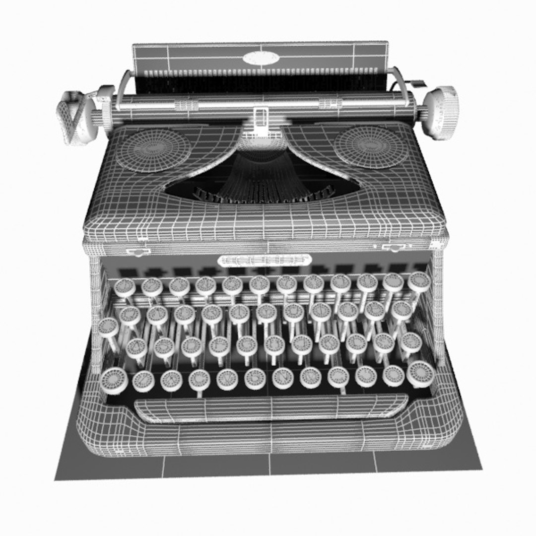 3d Model Typewriter Toon