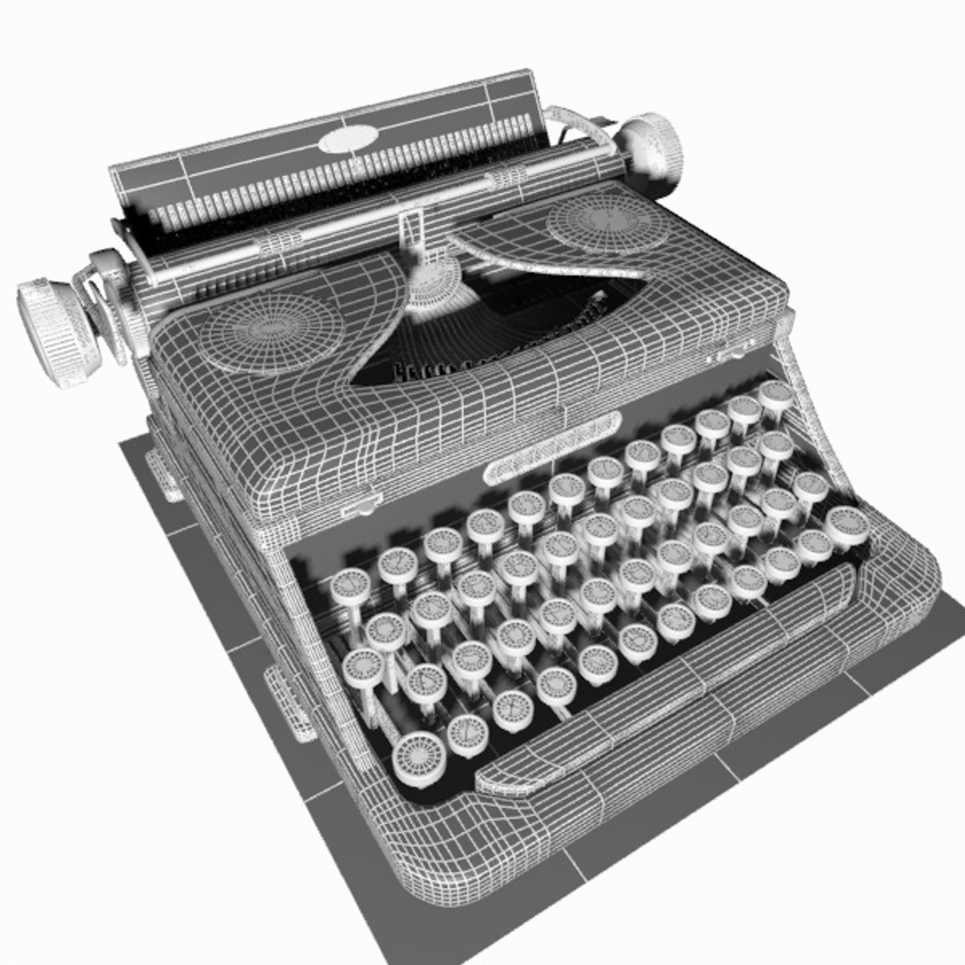 3d Model Typewriter Toon
