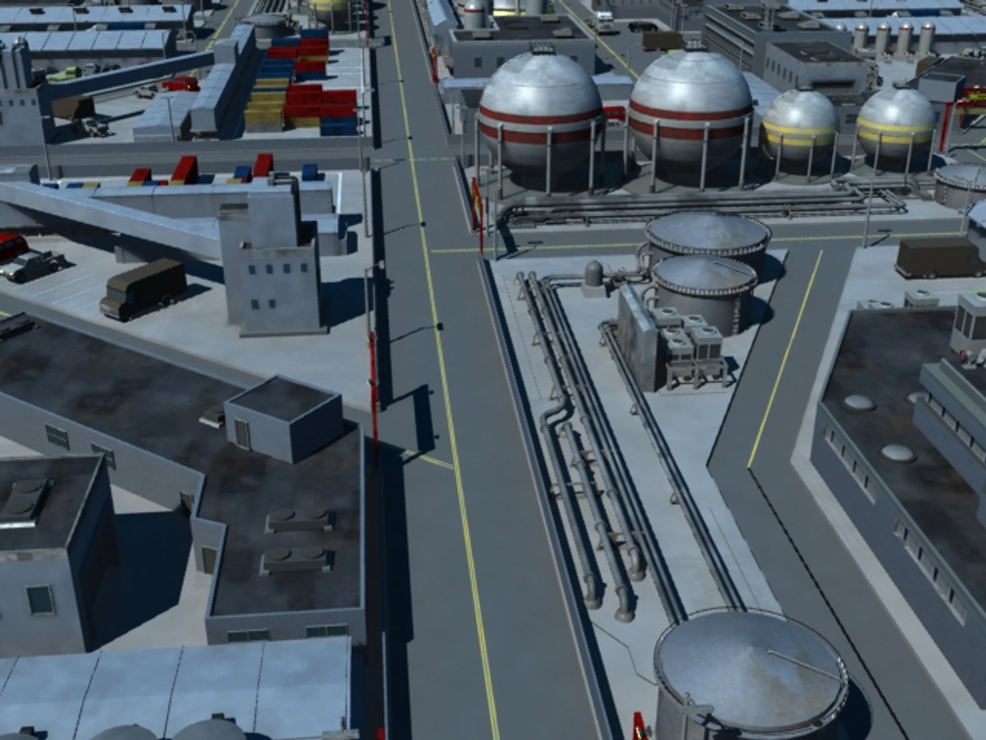3d Modern Industrial Complex City