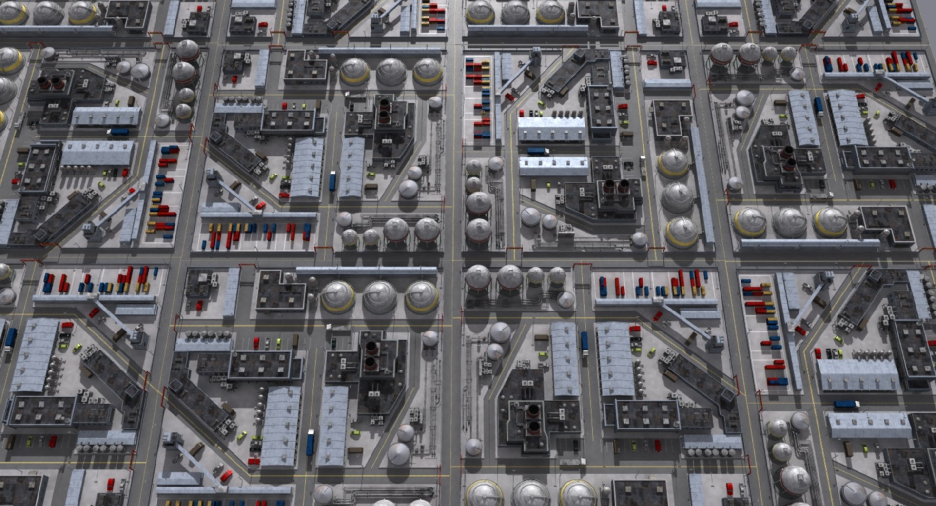 3d Modern Industrial Complex City