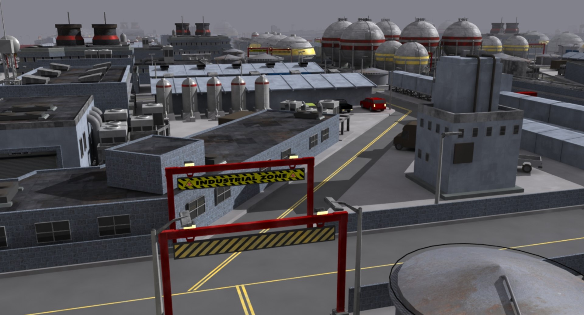 3d Modern Industrial Complex City