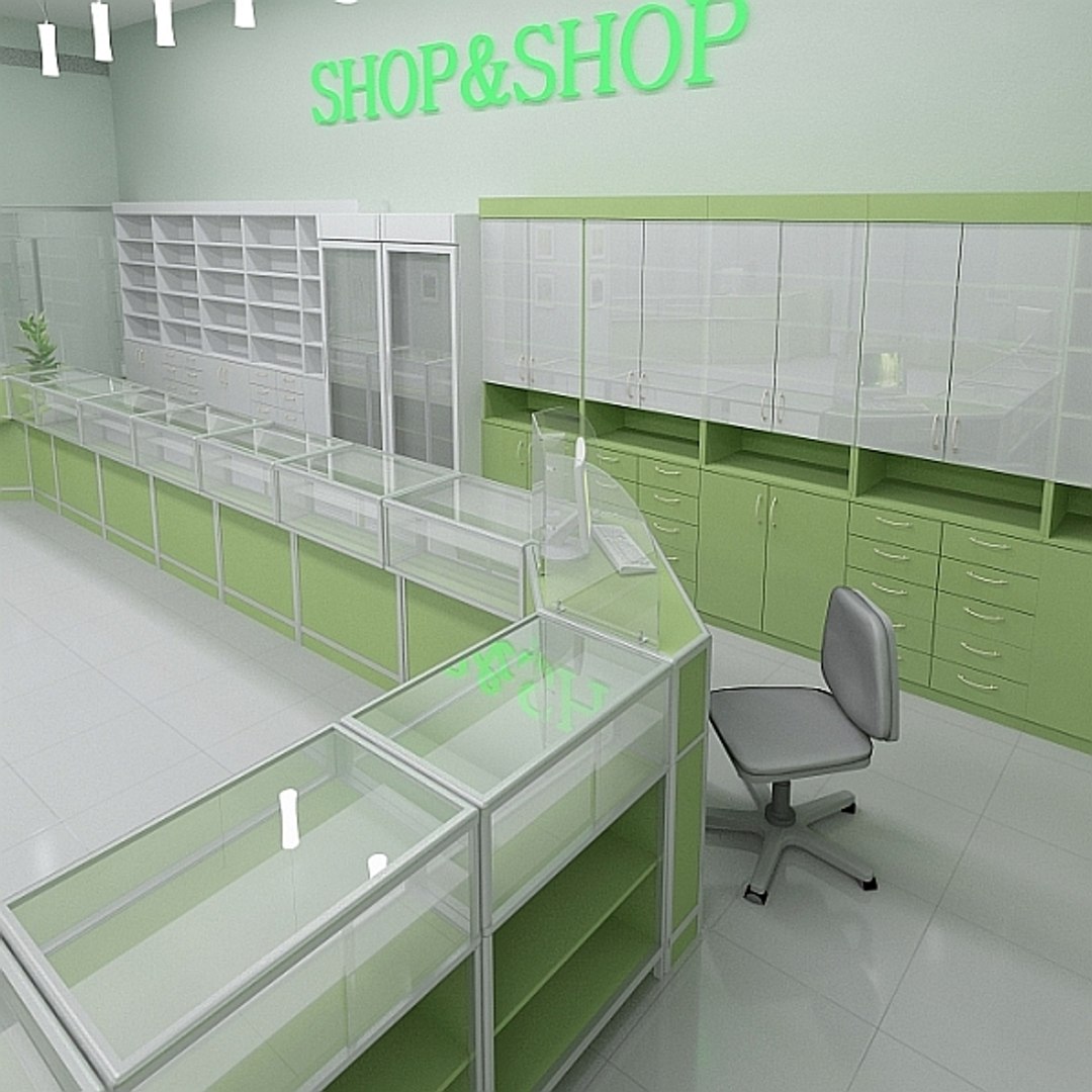 3d Model Modern Shop