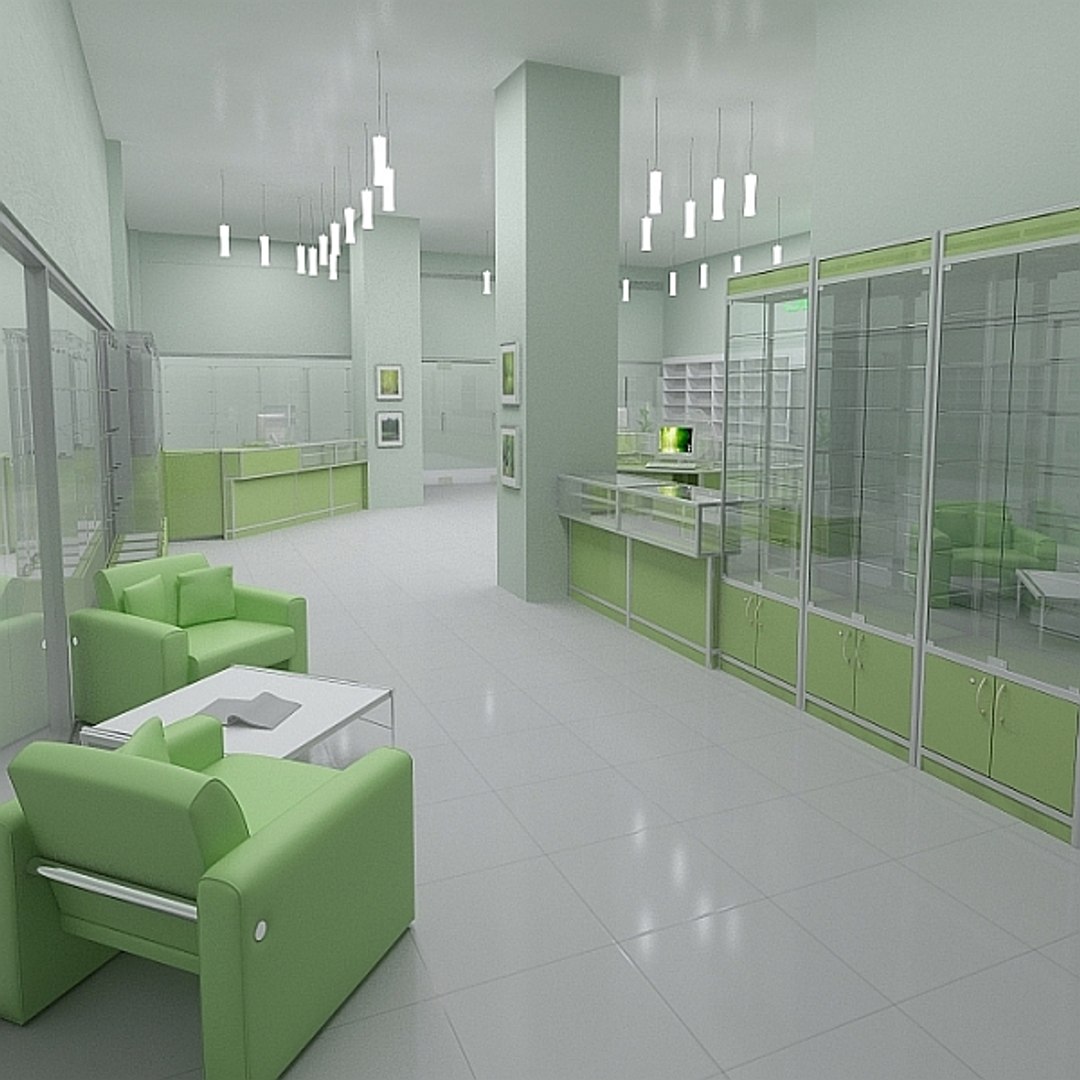 3d Model Modern Shop