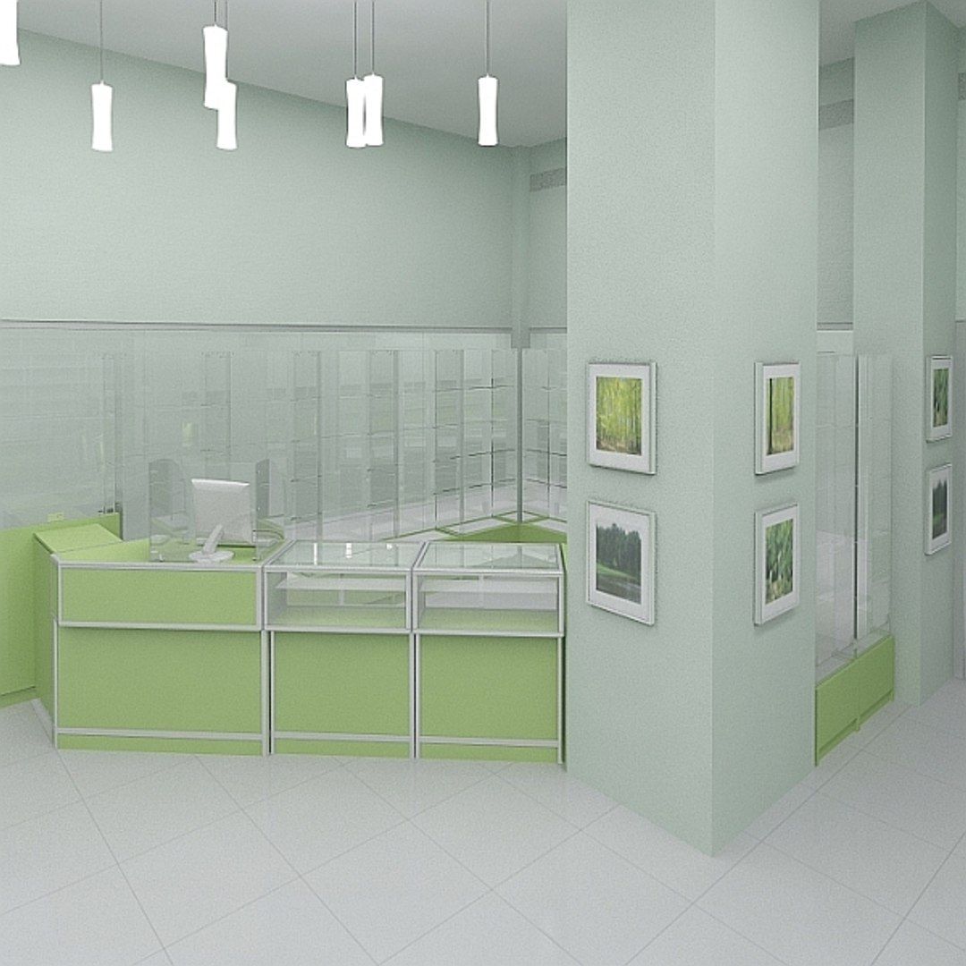 3d Model Modern Shop