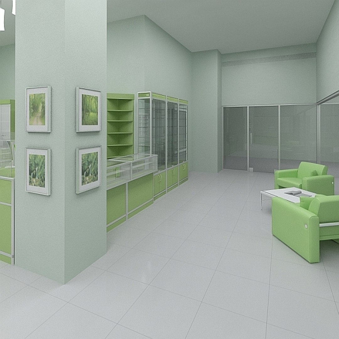 3d Model Modern Shop