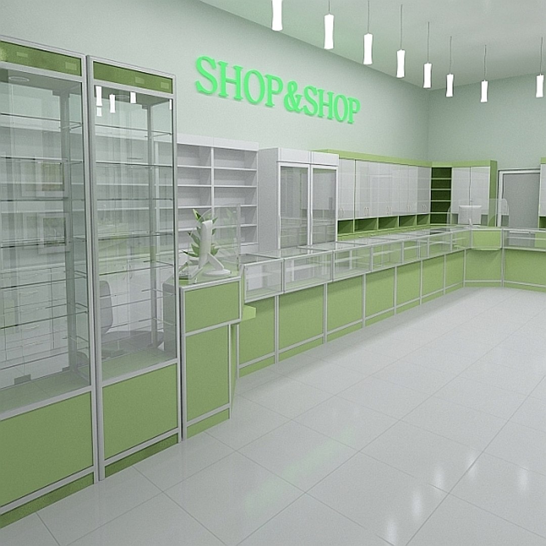 3d Model Modern Shop