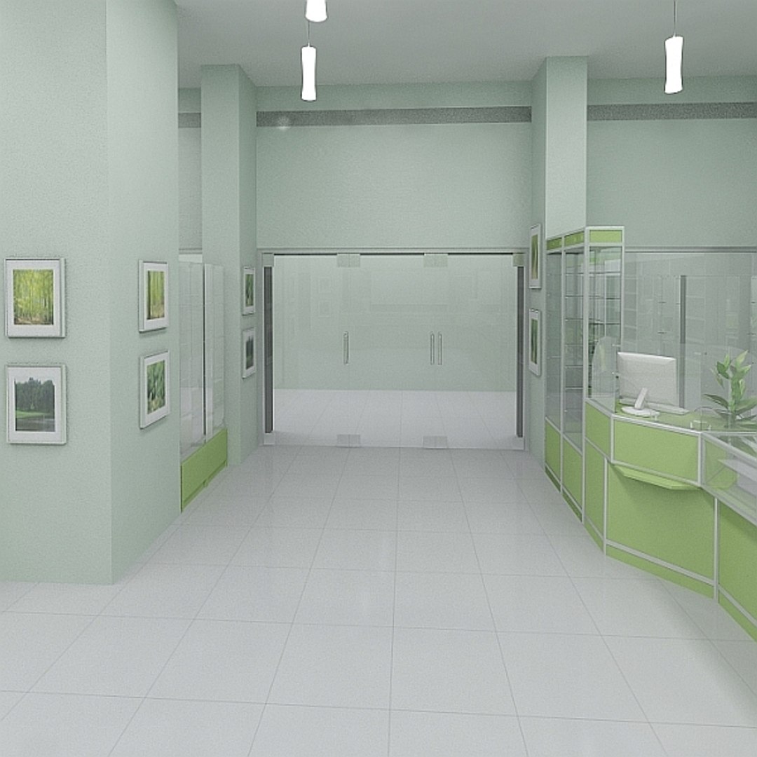 3d Model Modern Shop