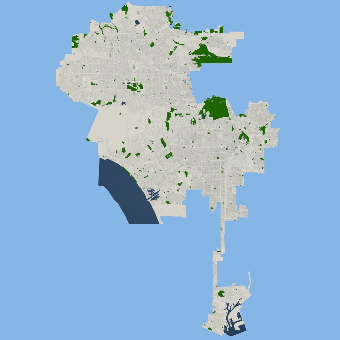 3d Los Angeles Cityscape Model