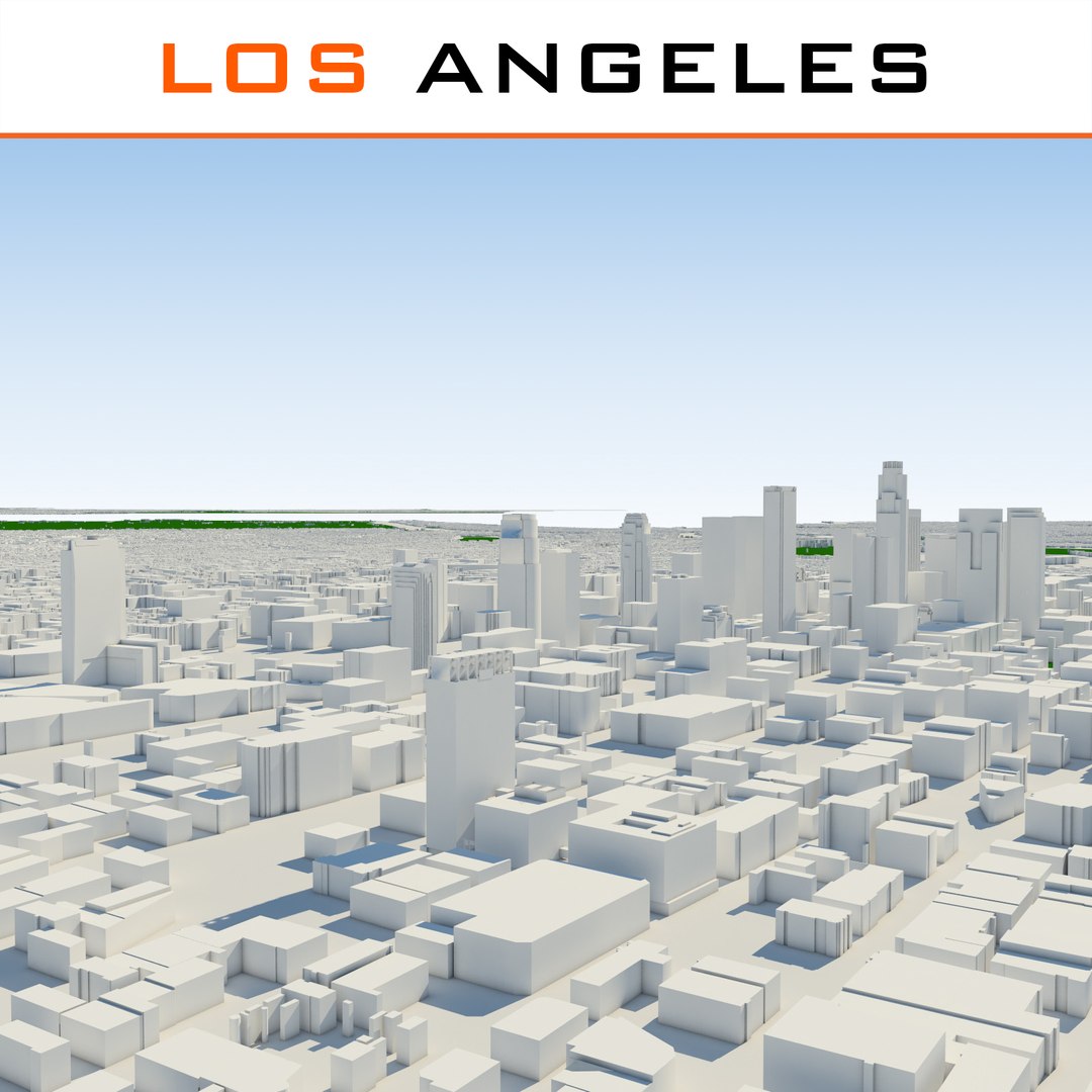 3d Los Angeles Cityscape Model