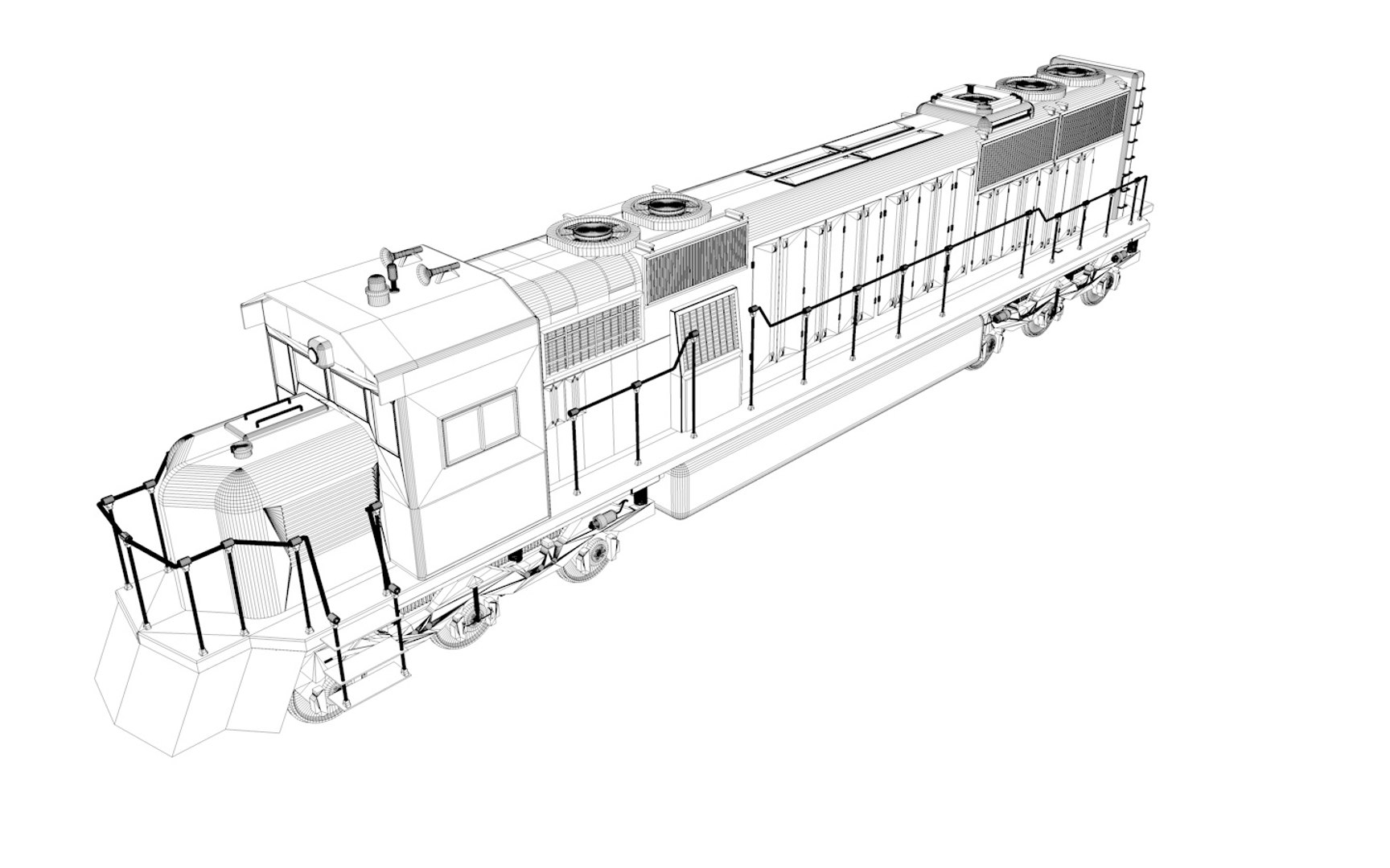 3D diesel locomotive - TurboSquid 1444321