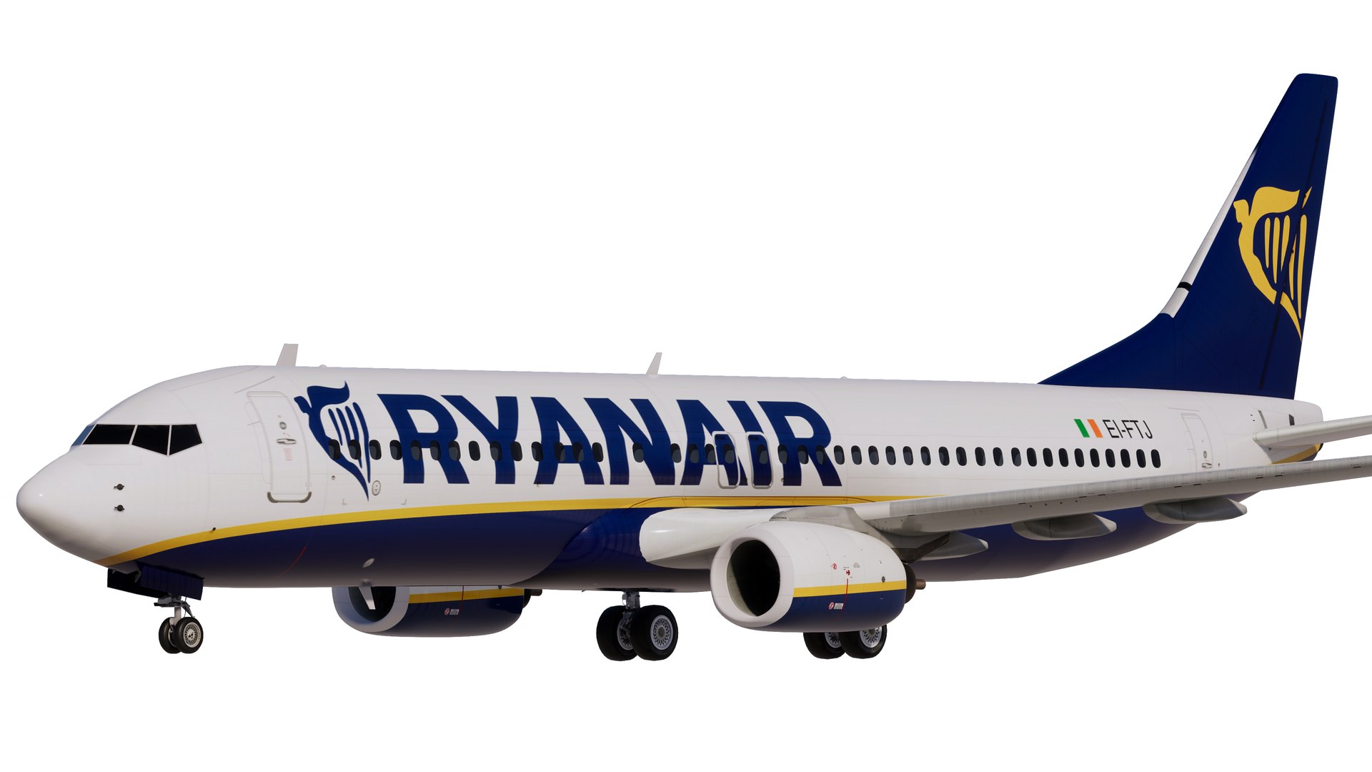 3D Ryanair Boeing 737-800 - TurboSquid 1974486