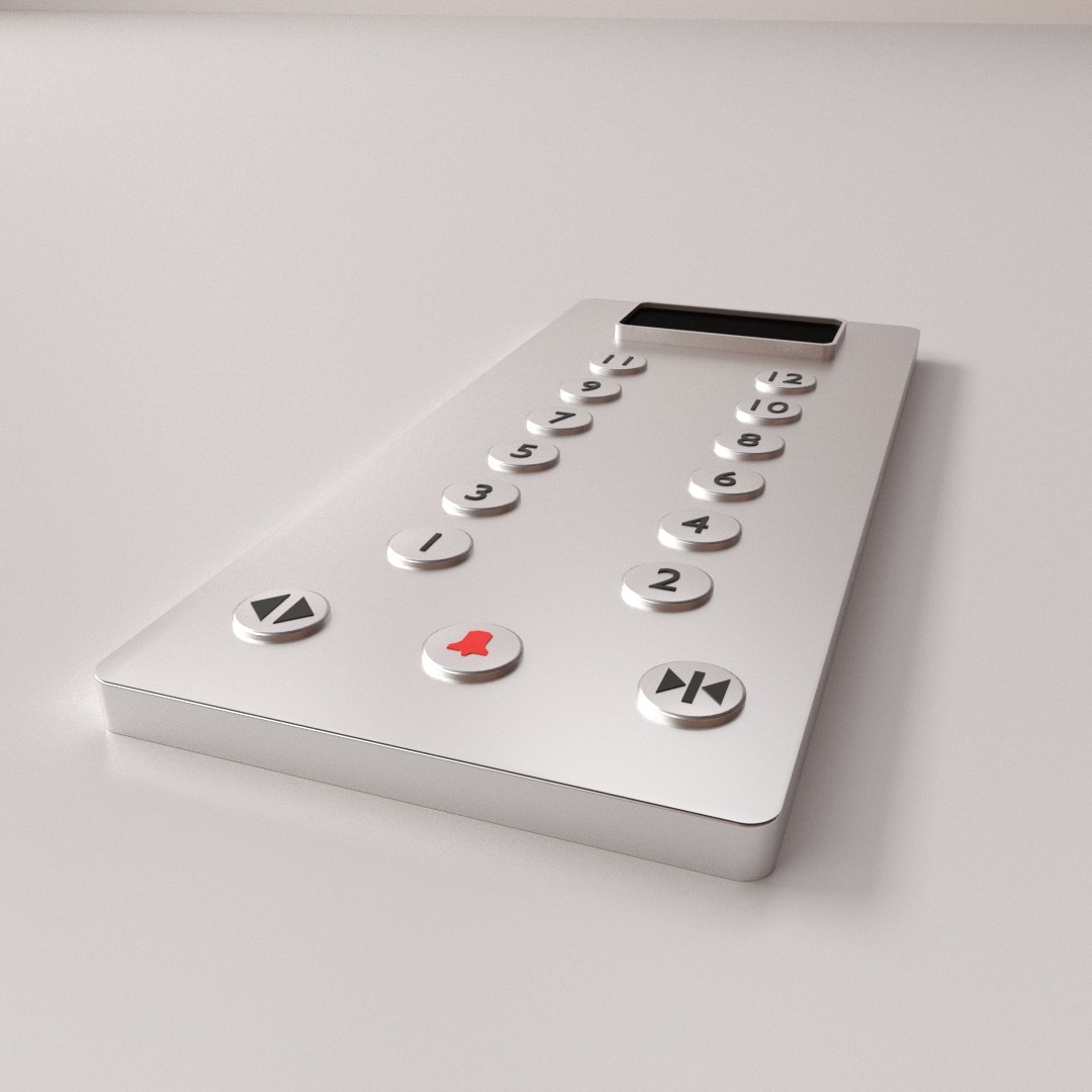 3D Elevator Panel Model - TurboSquid 1802901