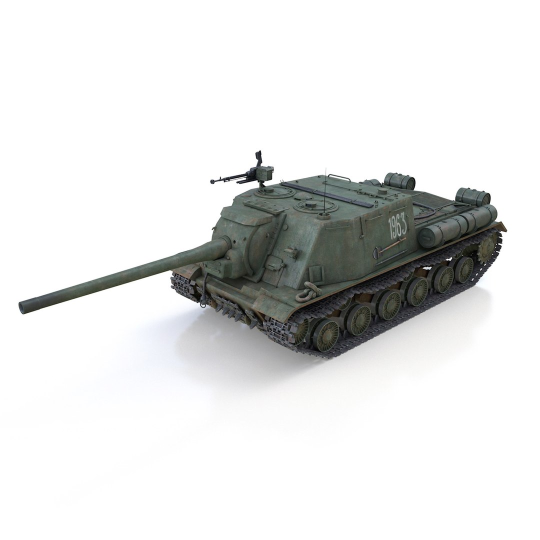 3d isu-122 - soviet self-propelled model