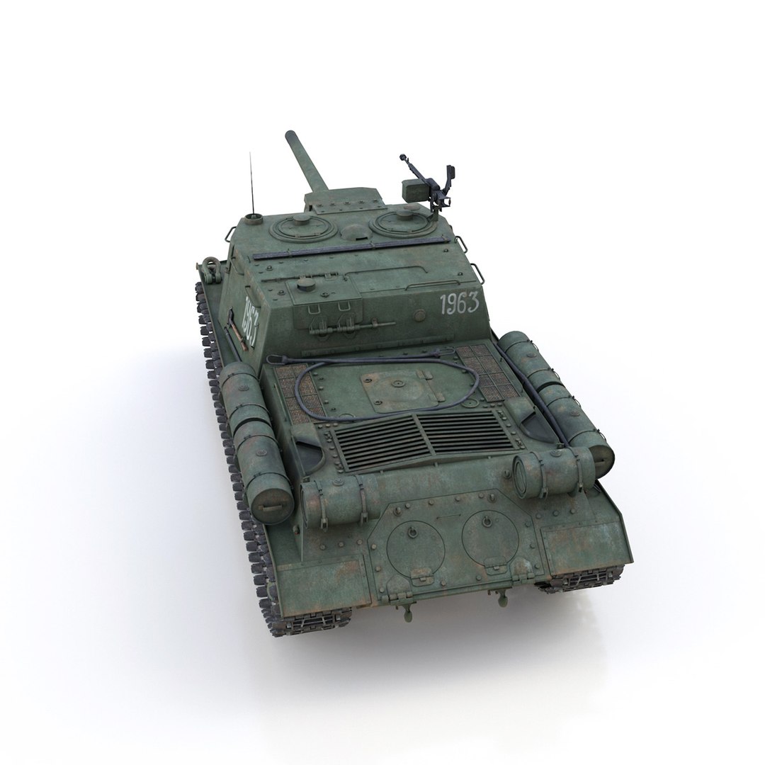 3d isu-122 - soviet self-propelled model