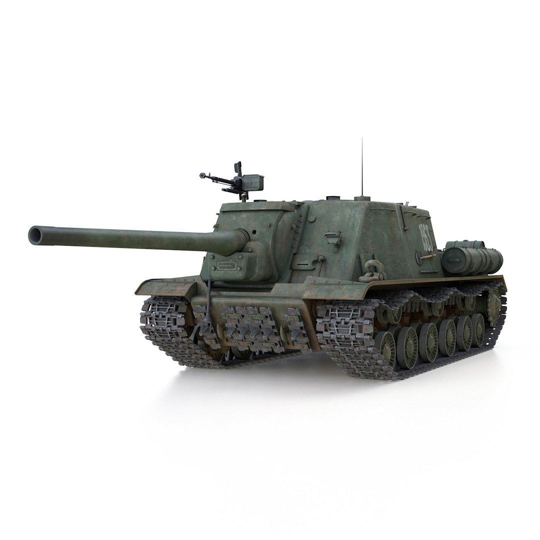 3d isu-122 - soviet self-propelled model