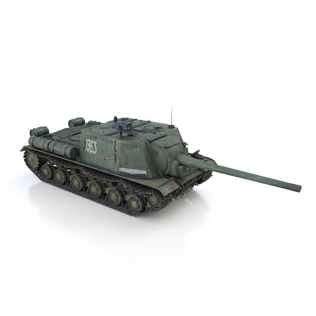 3d isu-122 - soviet self-propelled model
