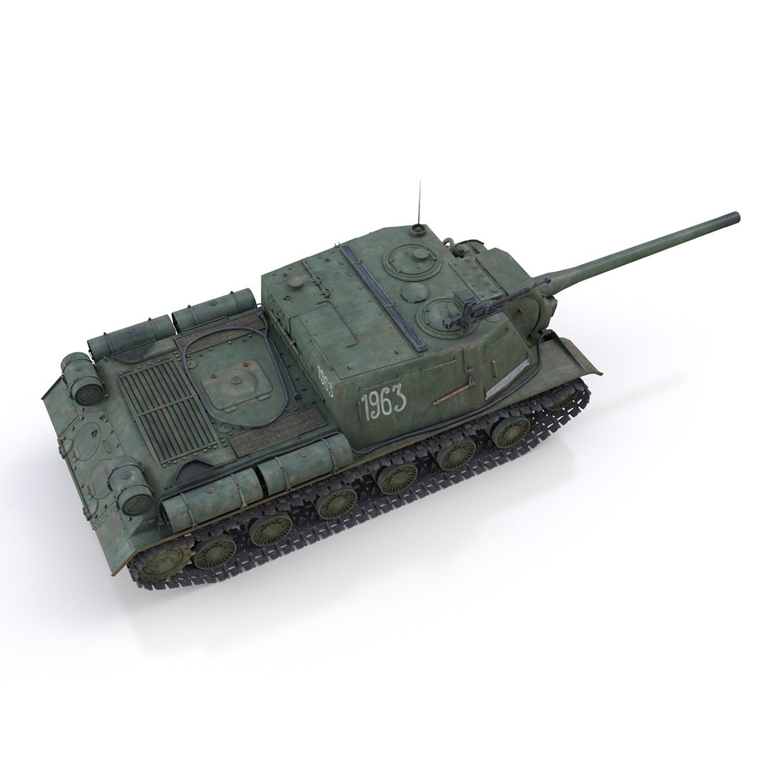 3d isu-122 - soviet self-propelled model