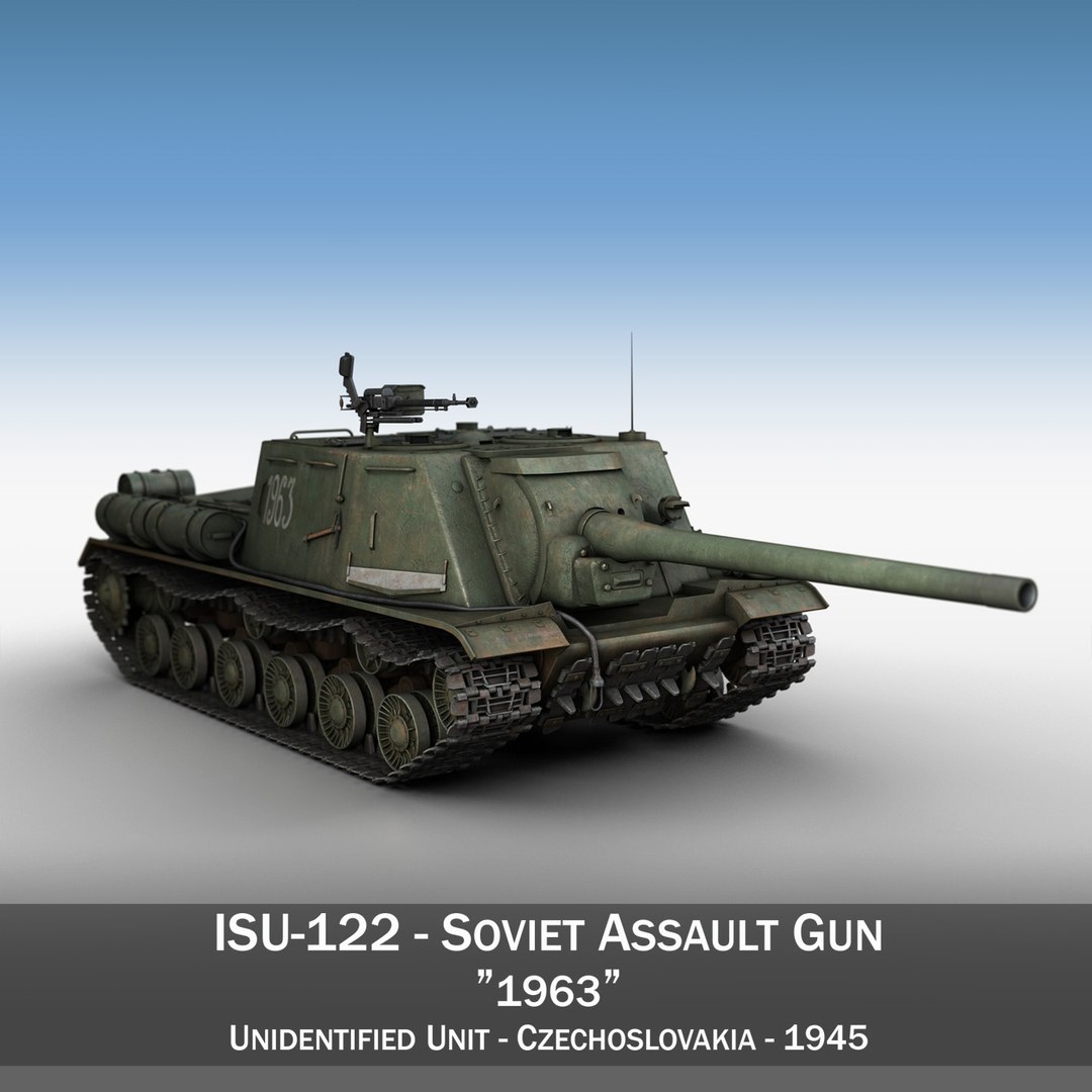 3d isu-122 - soviet self-propelled model
