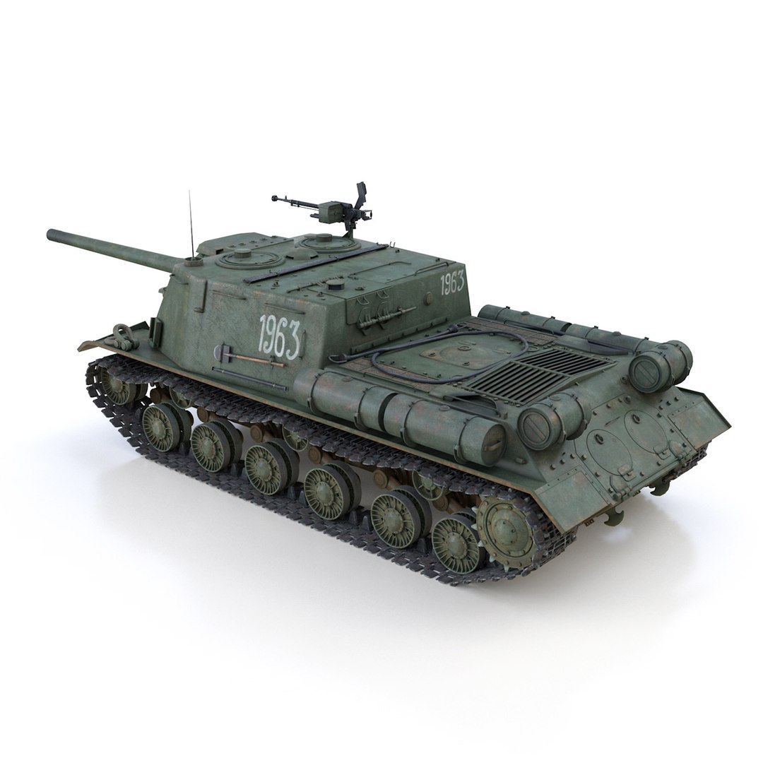 3d isu-122 - soviet self-propelled model