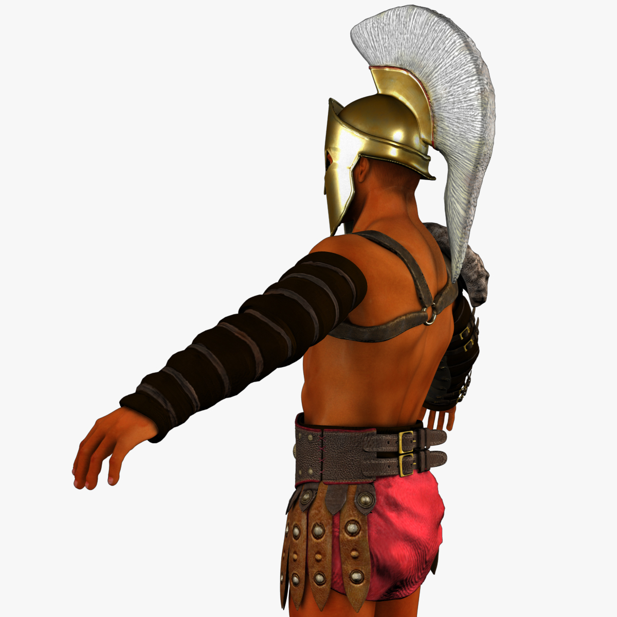 3d model roman gladiator armor set