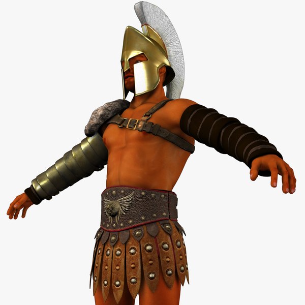 3d model roman gladiator armor set