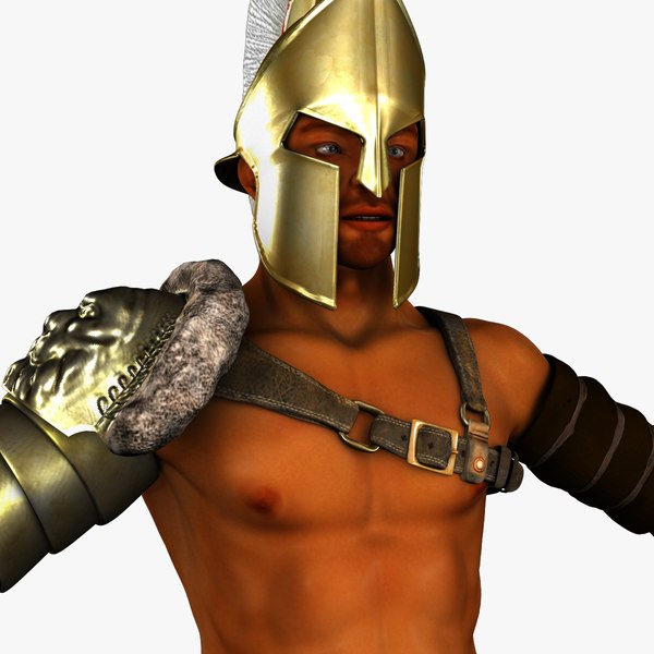 3d model roman gladiator armor set
