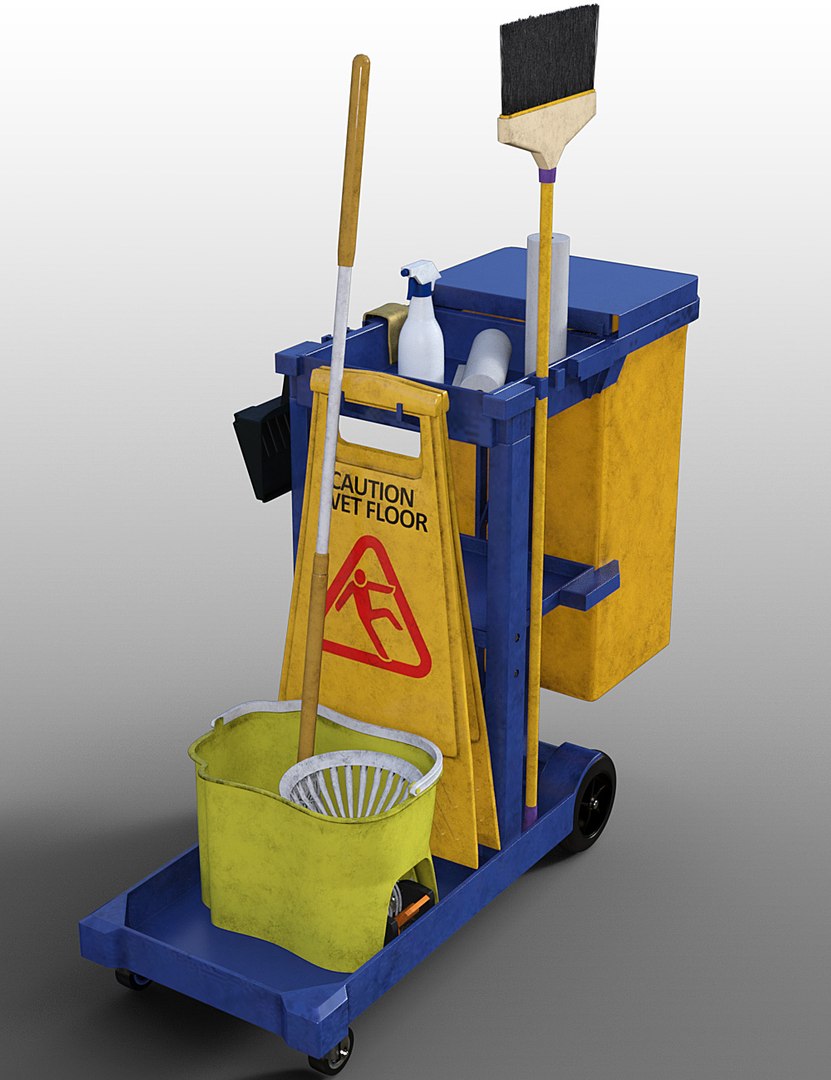 3D cleaning cart bucket - TurboSquid 1290678