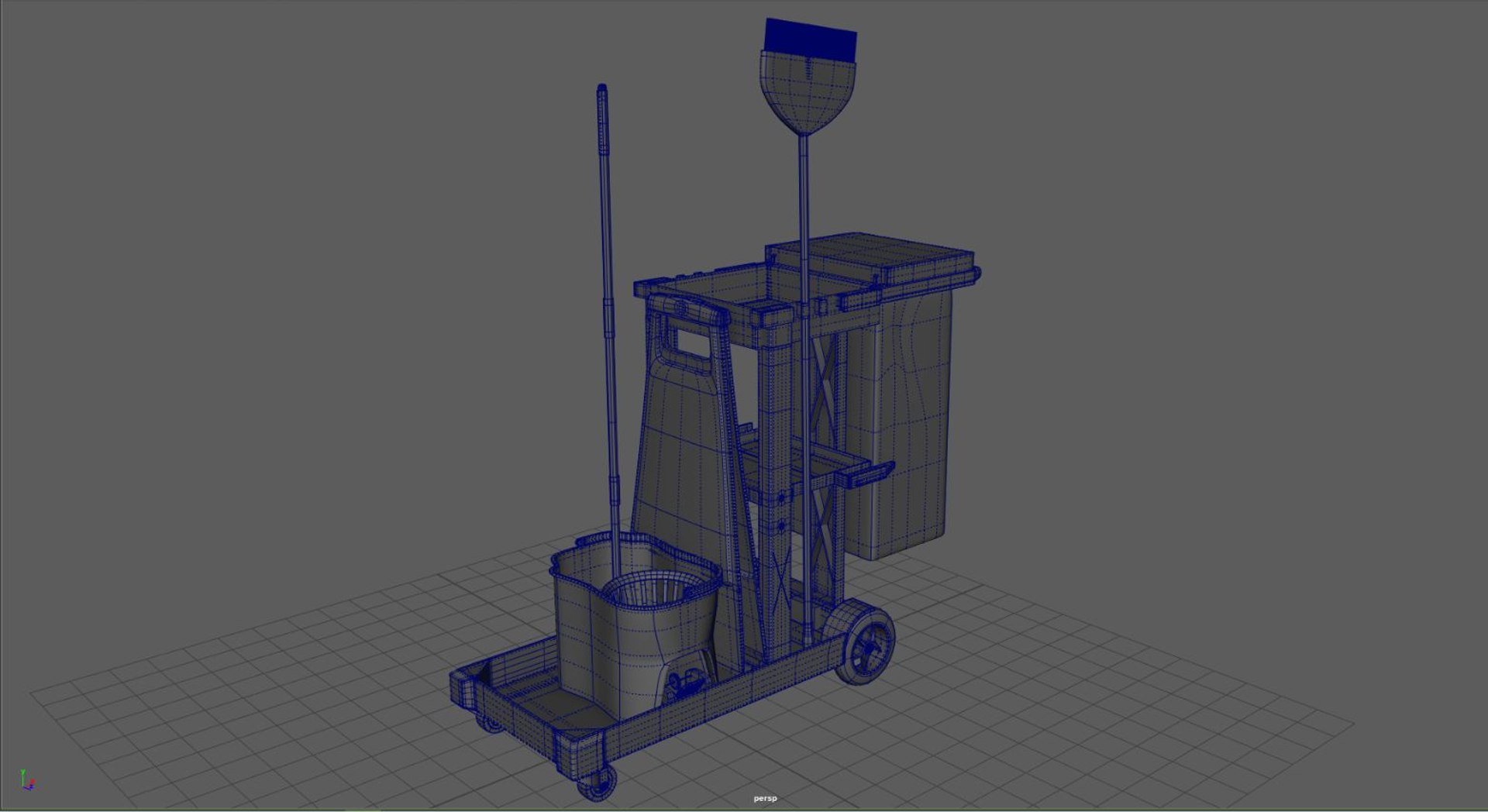 3D cleaning cart bucket - TurboSquid 1290678