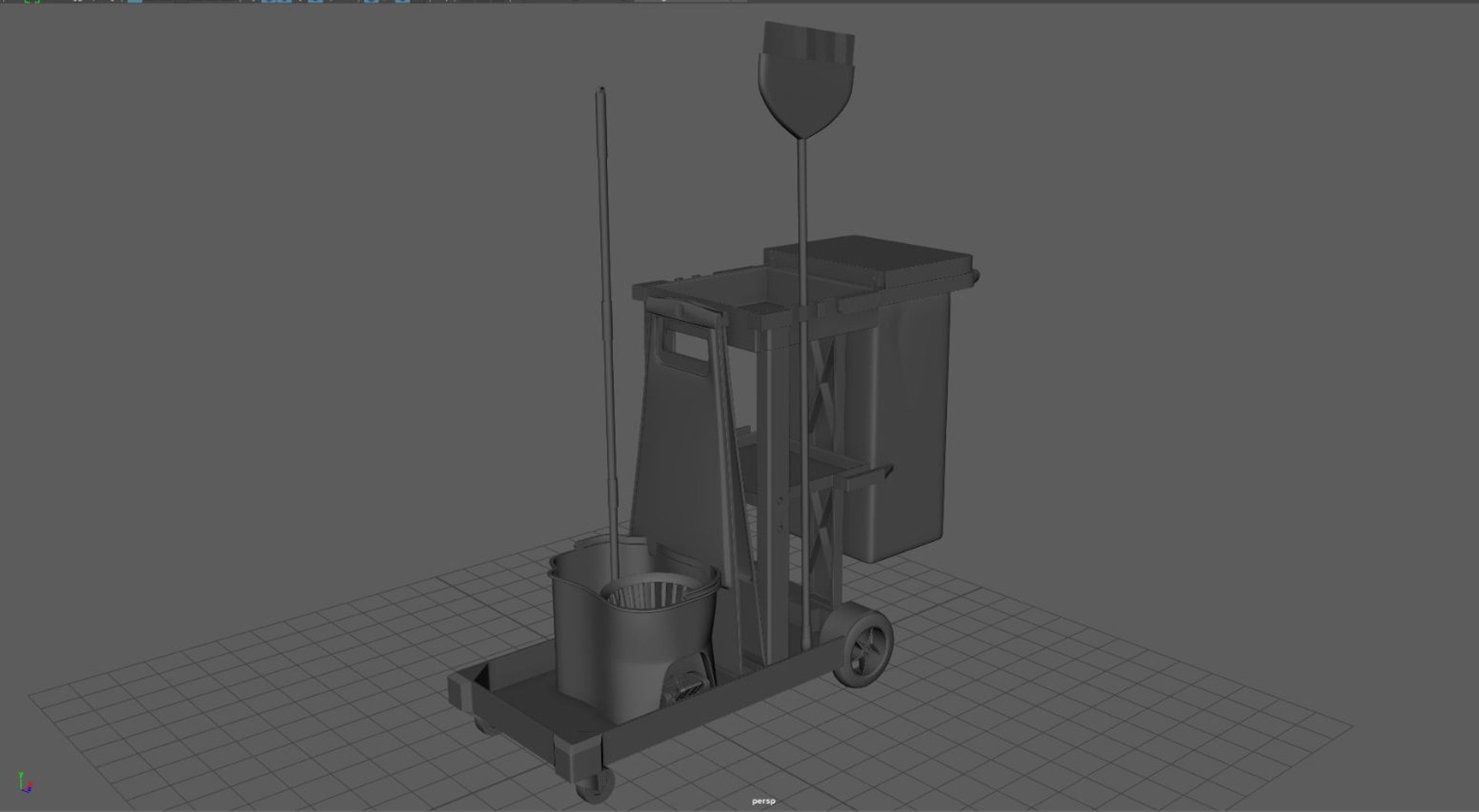 3D cleaning cart bucket - TurboSquid 1290678