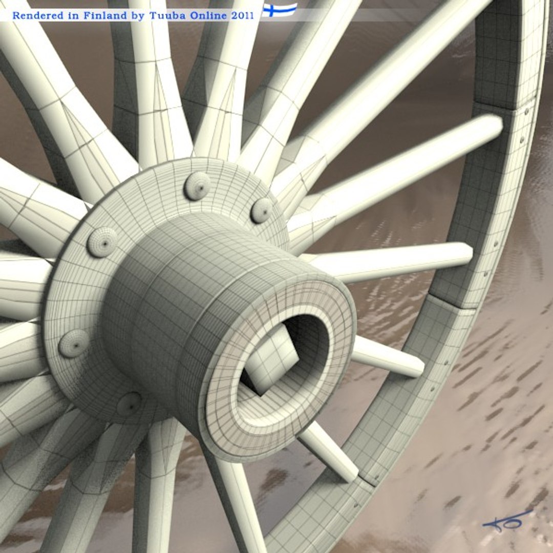 3d Model Cart Wheel