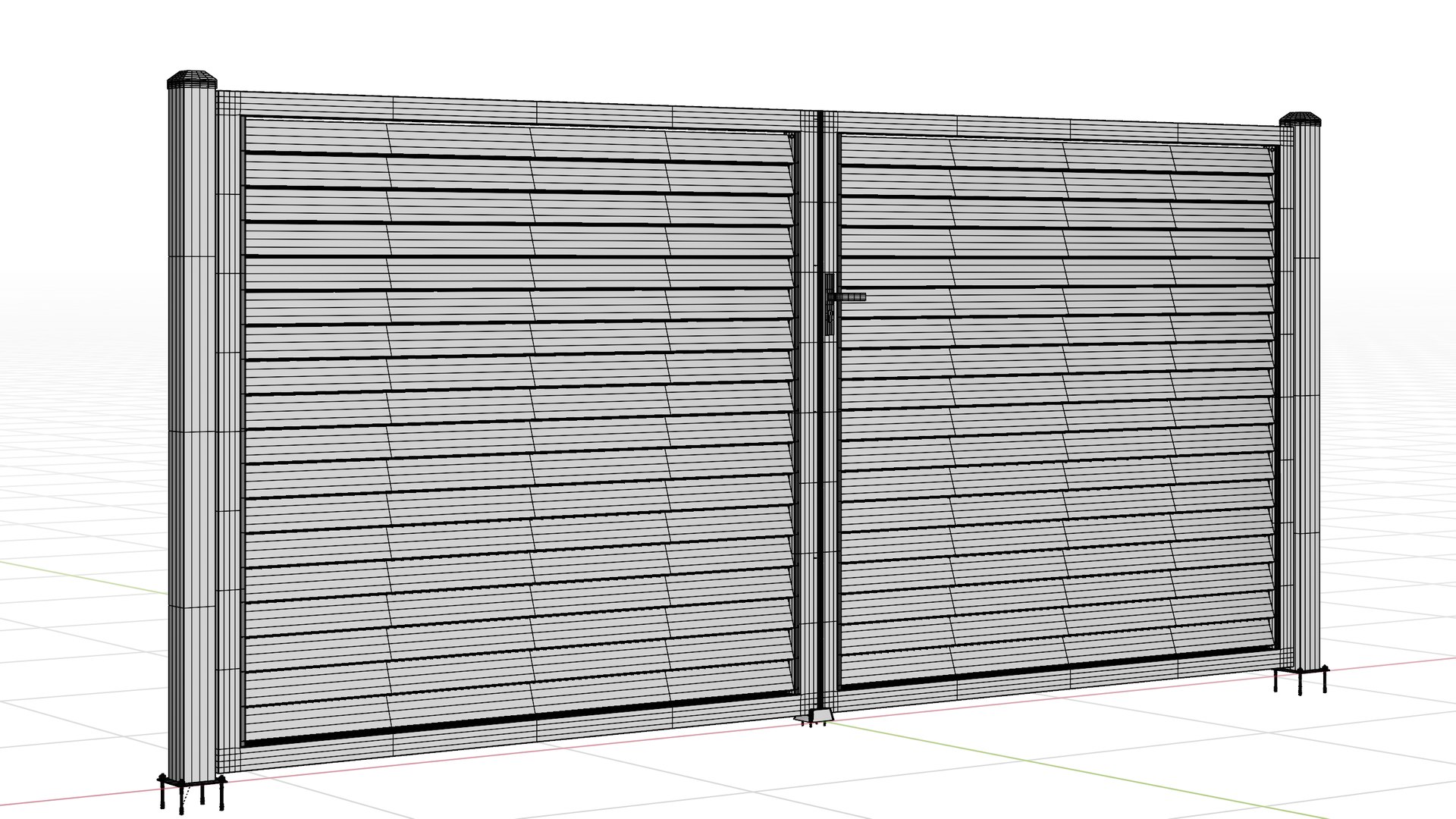 3D Aluminum Driveway Gate - Model 1 - Model - TurboSquid 2058811