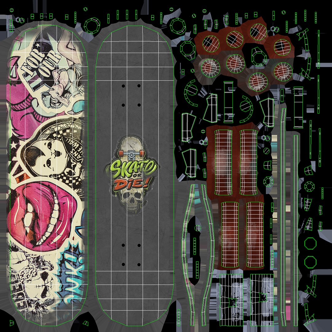 3D Skateboard Skate Model - TurboSquid 1677296