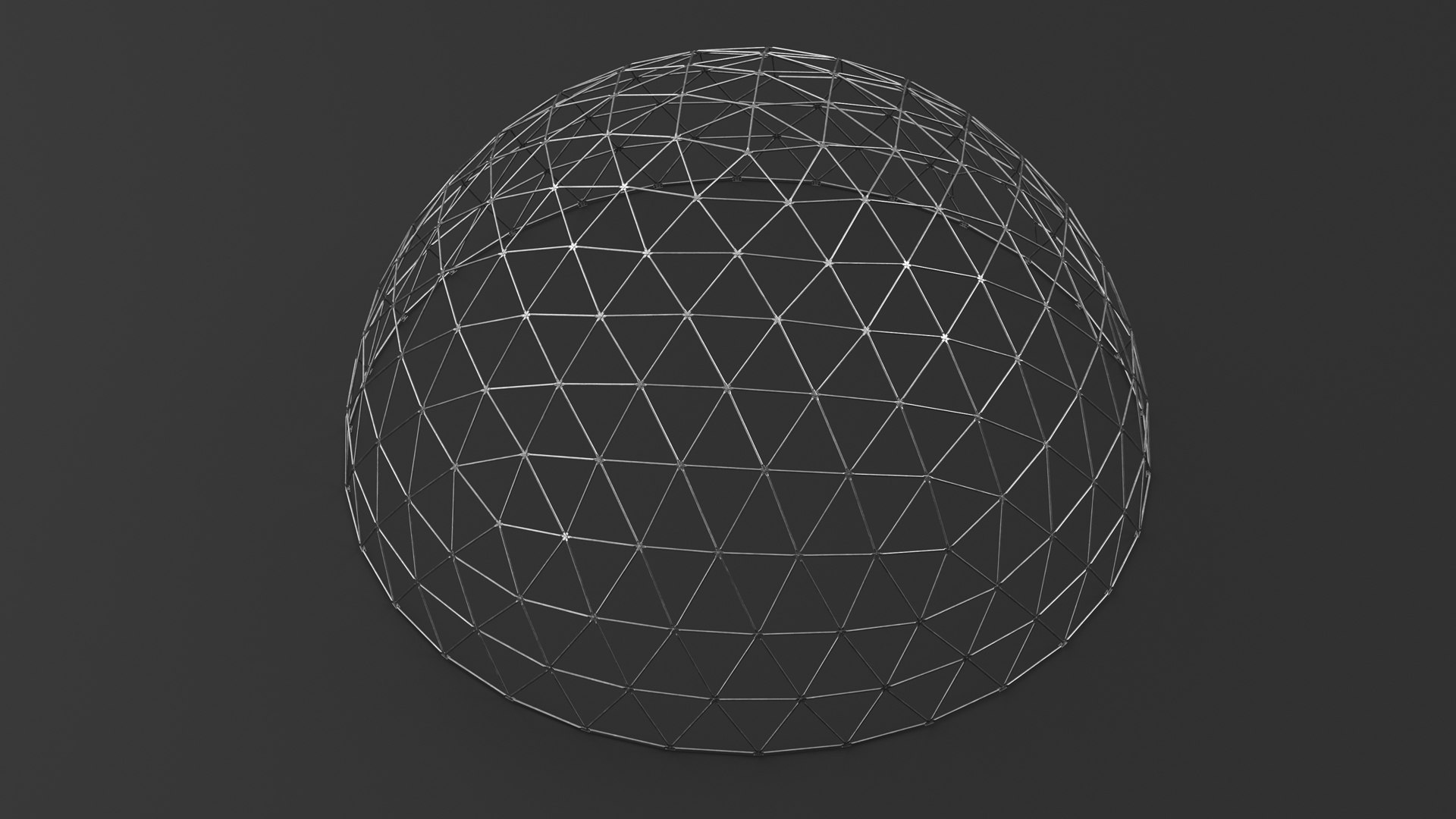 Hemisphere Geodesic Metal Construction Model - TurboSquid 2247434