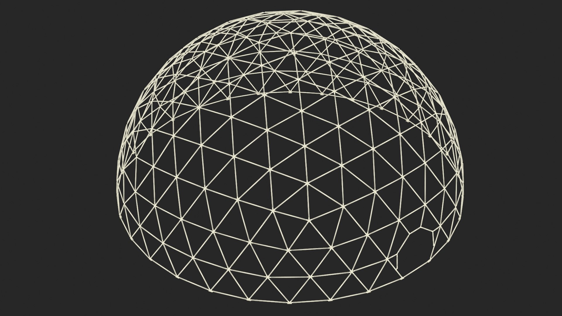 Hemisphere Geodesic Metal Construction Model - TurboSquid 2247434