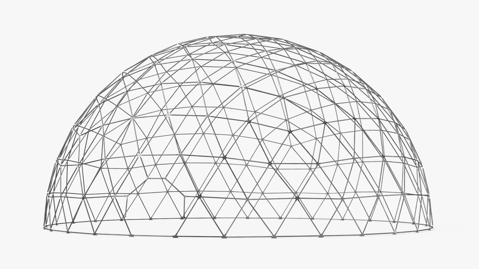 Hemisphere Geodesic Metal Construction Model - TurboSquid 2247434