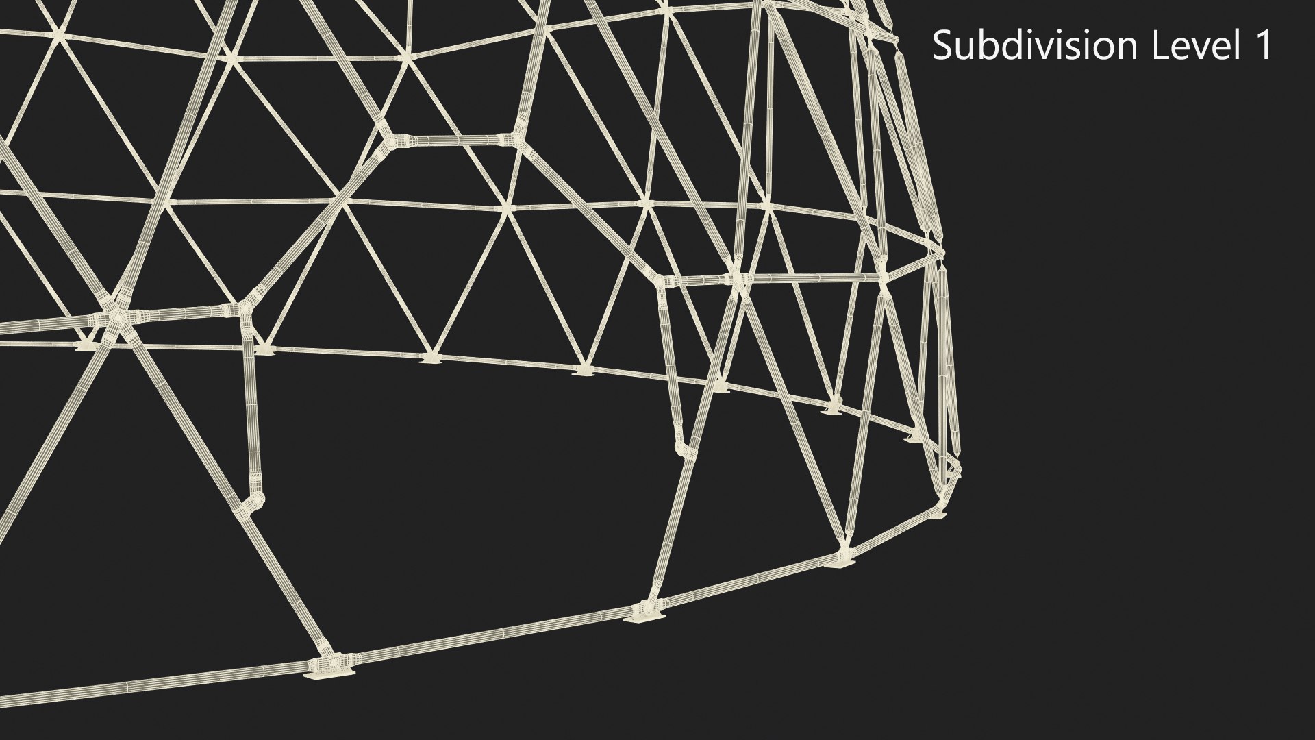 Hemisphere Geodesic Metal Construction Model - TurboSquid 2247434