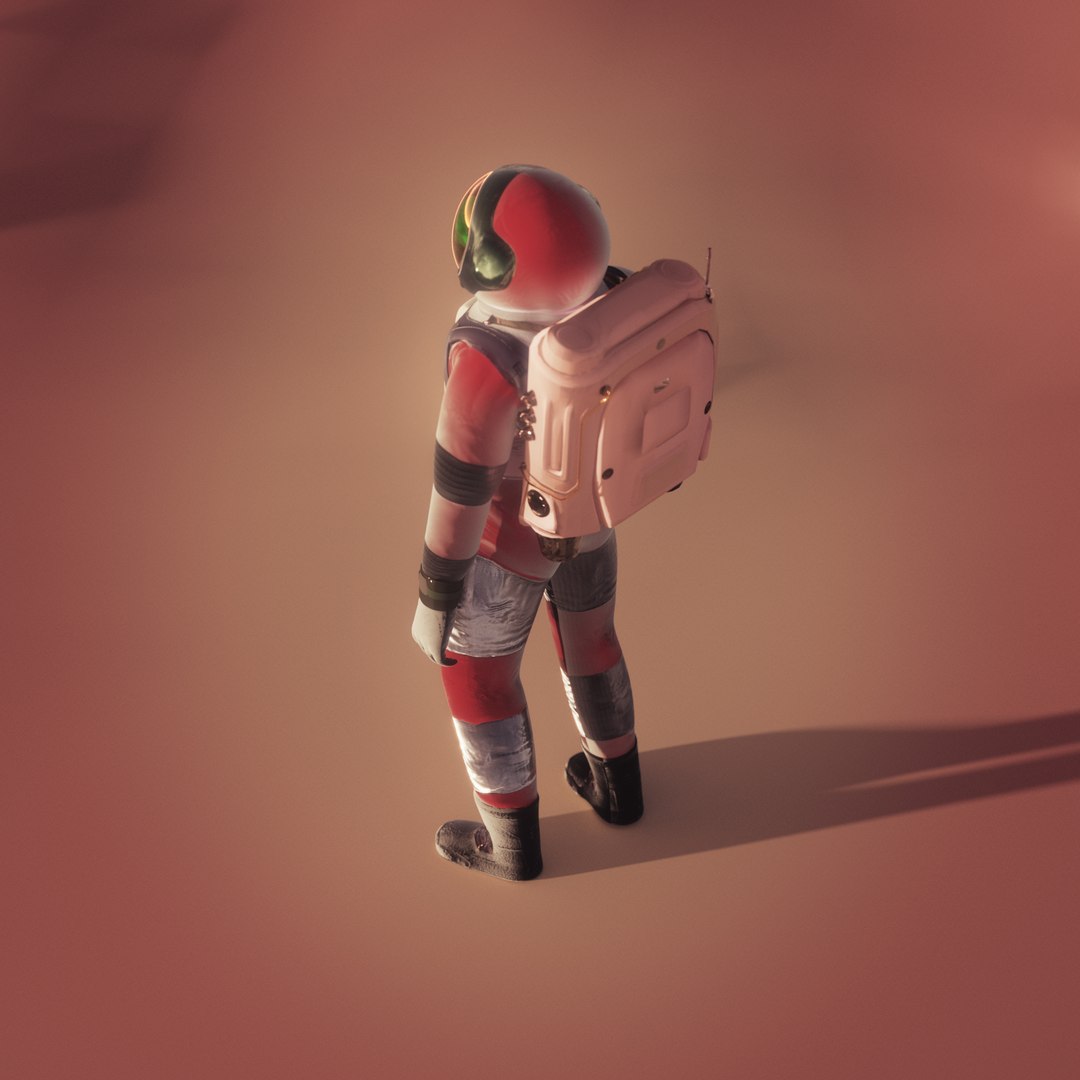 MARS Astronaut Rigged Animated Realistic With Environment 3D Model ...
