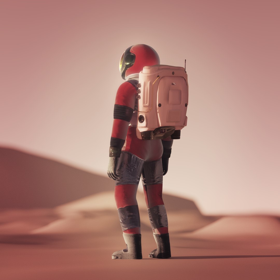 MARS Astronaut Rigged Animated Realistic With Environment 3D Model ...