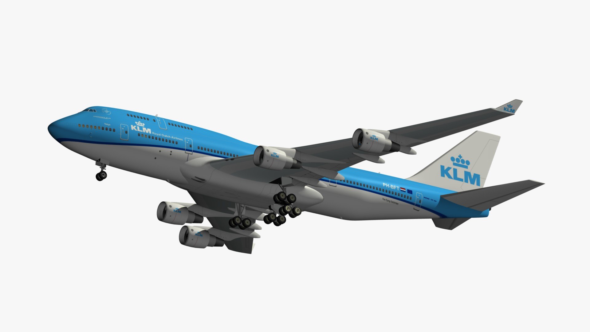 3d Model Boeing 747-400 Klm