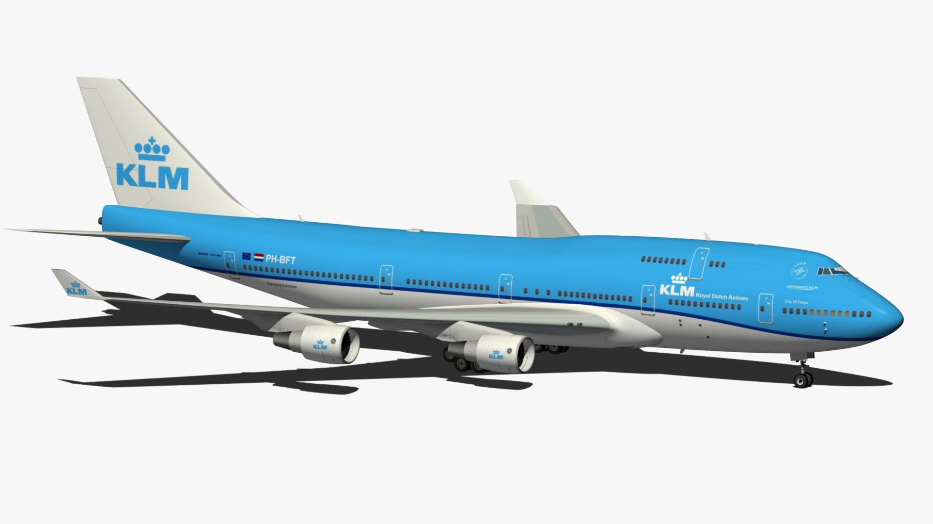 3d Model Boeing 747-400 Klm
