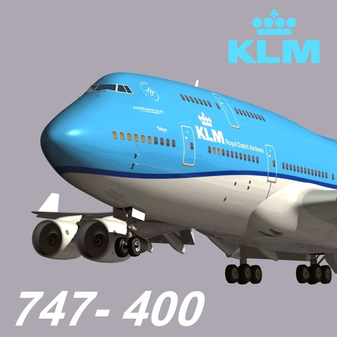 3d Model Boeing 747-400 Klm