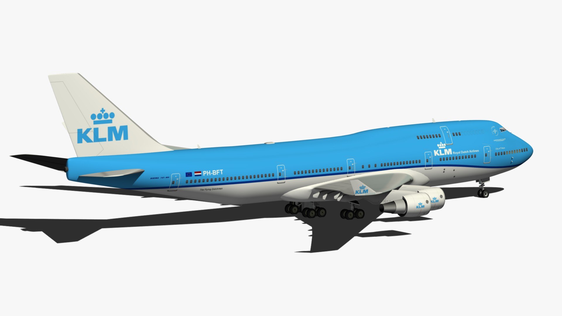 3d Model Boeing 747-400 Klm
