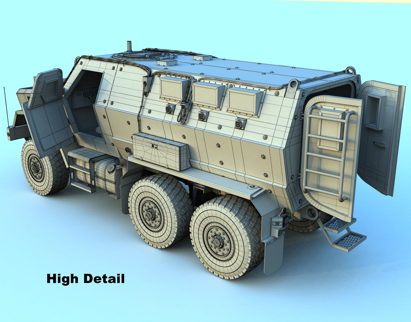 caiman mrap vehicle 3d max