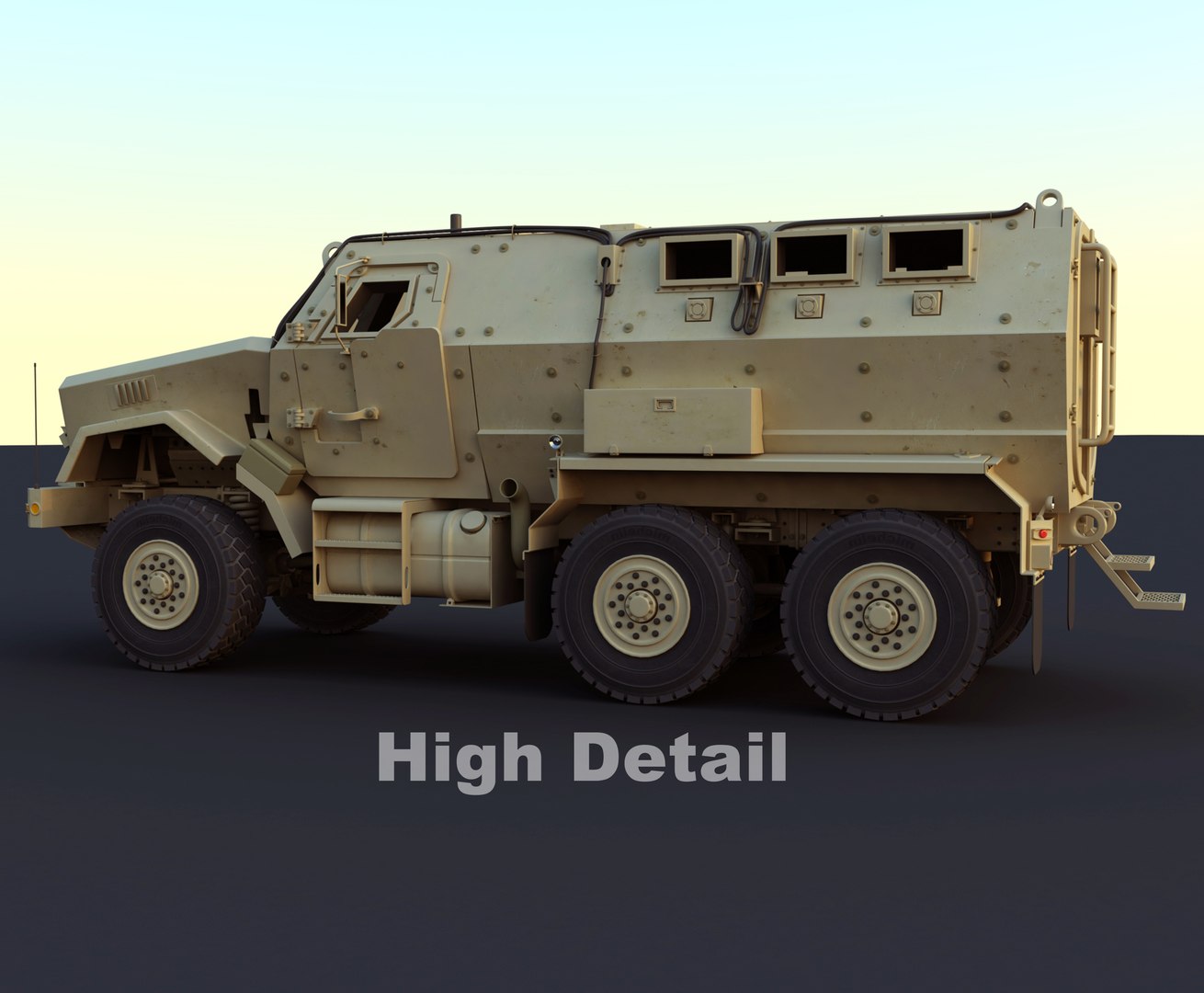 Caiman Mrap Vehicle 3d Max